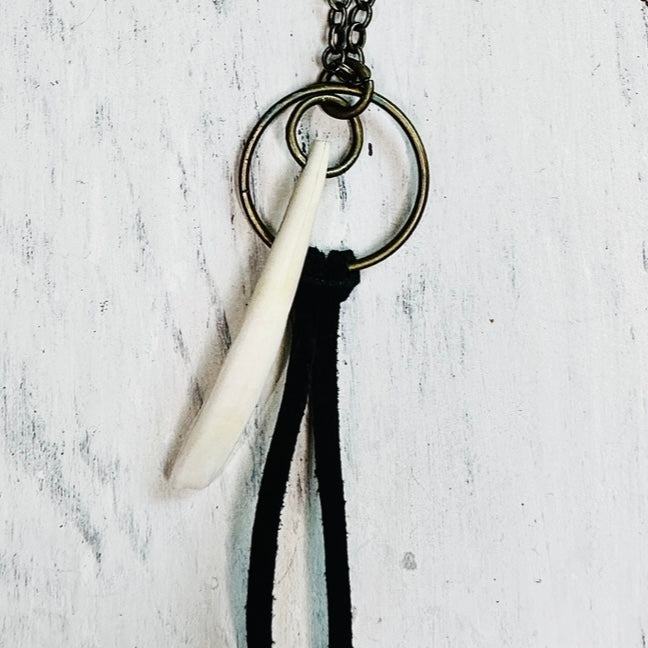 Wild Hog Tooth Necklace - Black – The Sage Acorn